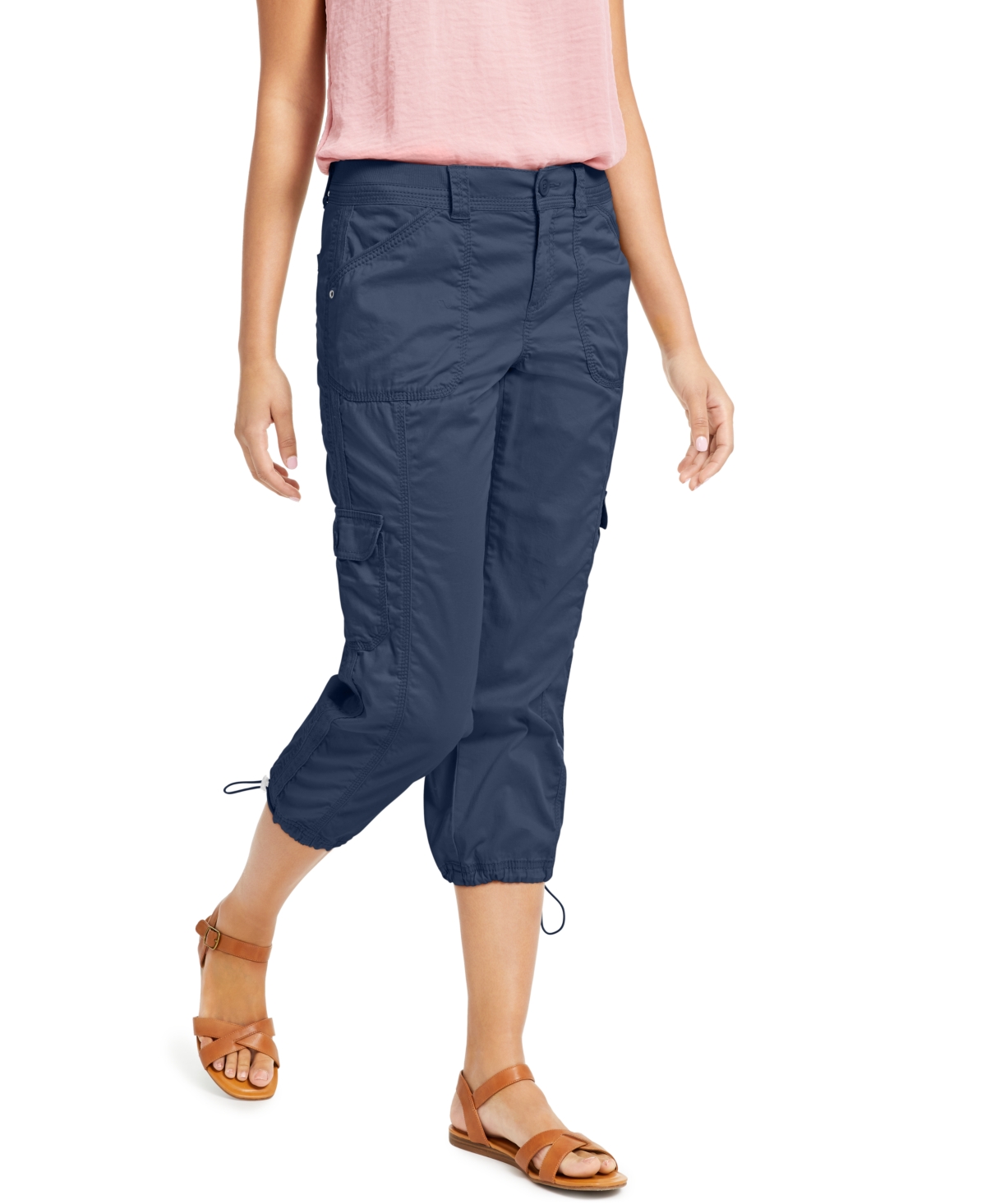 Click here for Style & Co Womens Mid-Rise Cargo Capri Pants  Excl... prices