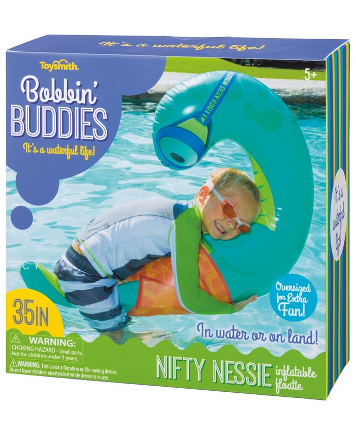 Toysmith Bobbin Buddies 35" Nifty Nessie Inflatable Floatie Pool Toy ...