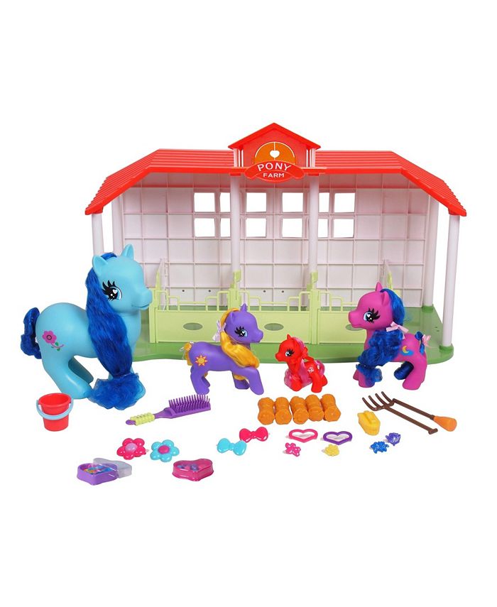 Ponyland 45 Piece Mega Horse Ranch Set - Macy's