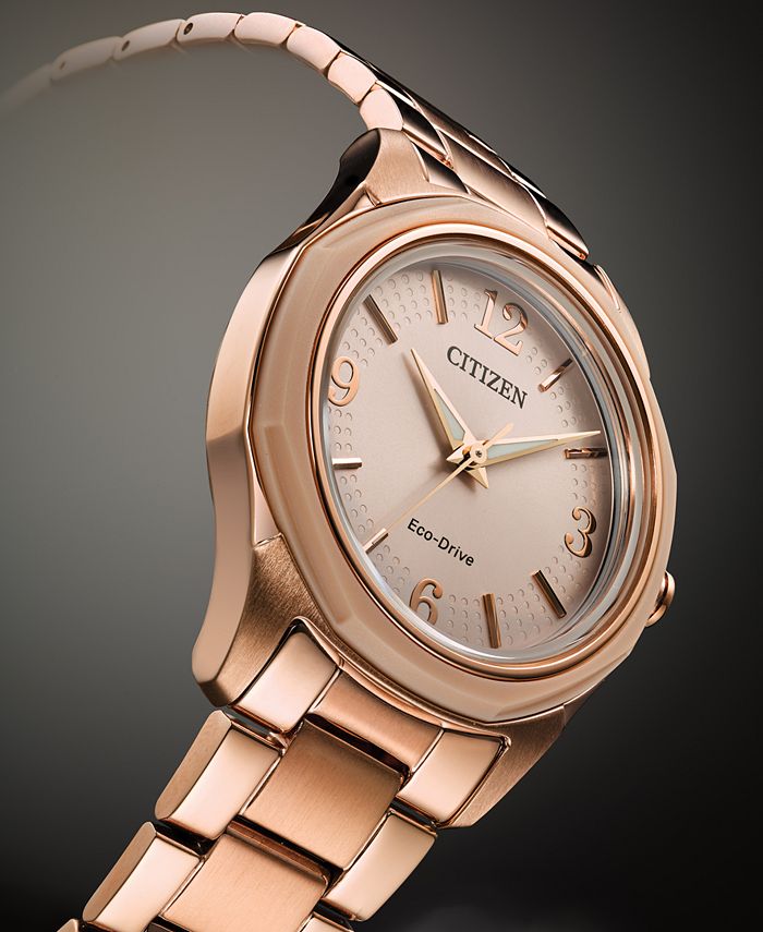 Citizen Drive from Citizen Eco-Drive Women's Pink Gold-Tone Stainless ...