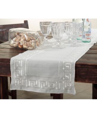 Saro Lifestyle Greek Key Design Table Runner Or Tablecloth - Macy's