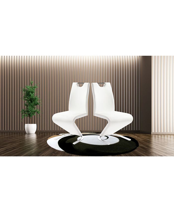 New Spec Inc New Spec Z-Hand Leatherrate Side Chair Set of 2 Pieces ...