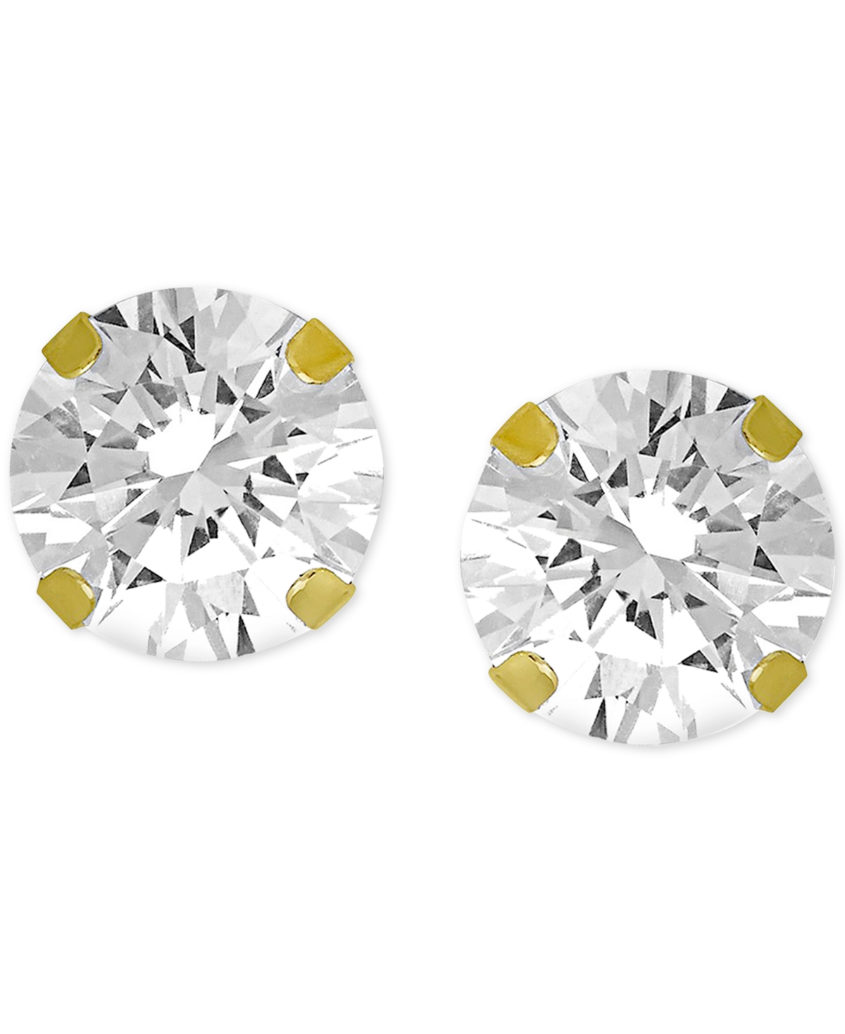 Click here for And Now This Cubic Zirconia 1/4 Stud Silver Plate... prices