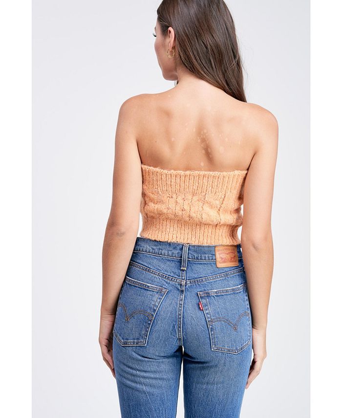 Emory Park Cable Knit Sweater Cropped Tube Top - Macy's