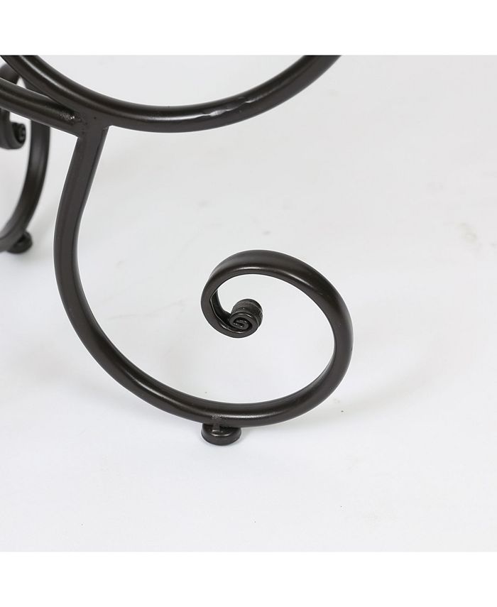 Luxen Home Round Deco Scroll End Table - Macy's