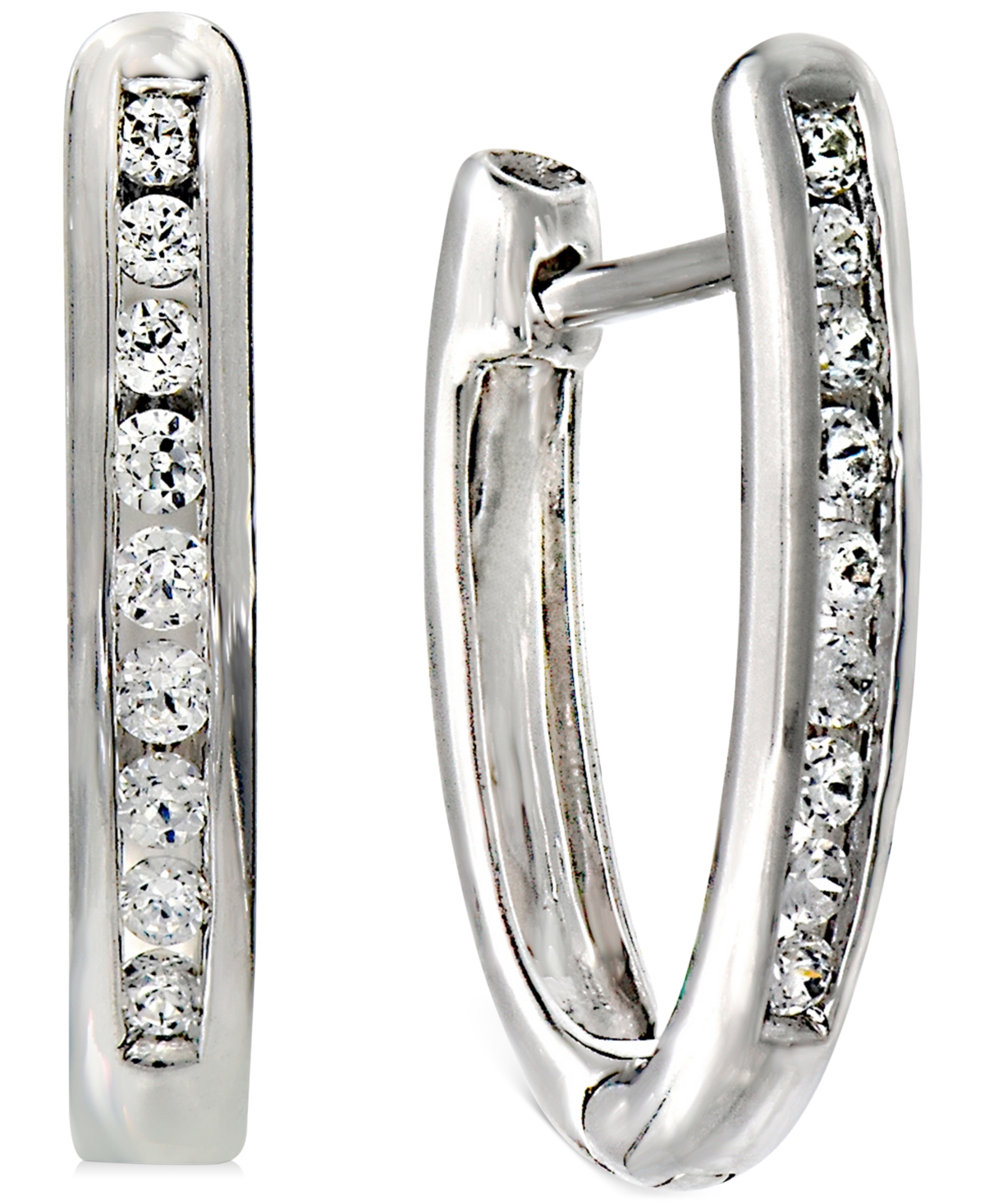 Click here for Diamond Extra Small Hoop Earrings (1/6 ct. t.w.) i... prices