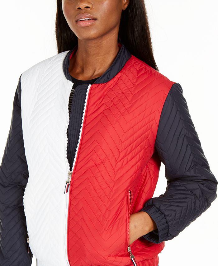 Tommy Hilfiger Colorblocked Bomber Jacket - Macy's