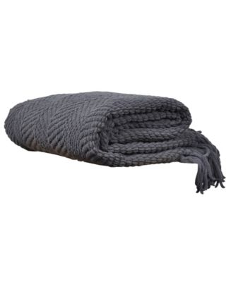 Battilo Knit Zig Zag Textured Woven Micro Chenille Throw, Extra Large ...