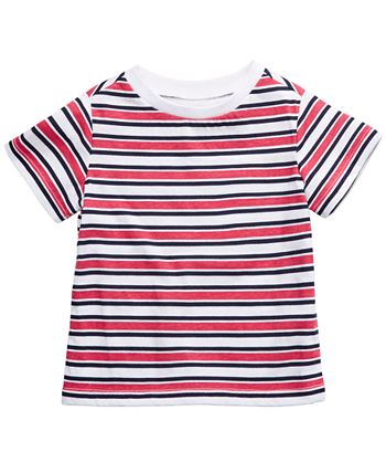 First Impressions Baby Boys 2-Pc. Striped T-Shirt & Crab Shortalls Set, Created for Macy's - Macy's