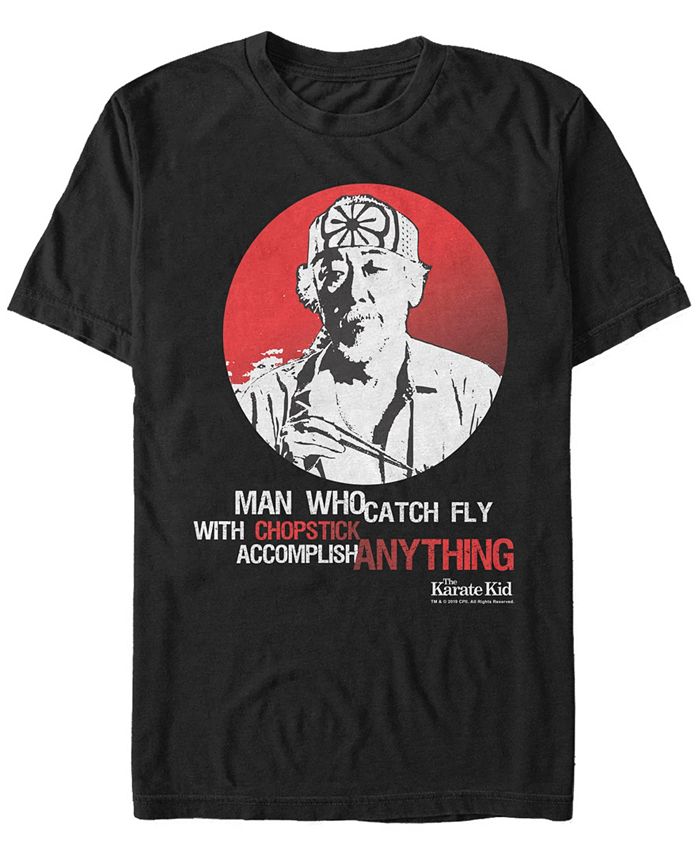 Fifth Sun Men's Mr Miyagi Catch Fly With Chopstick Quote Short Sleeve T ...