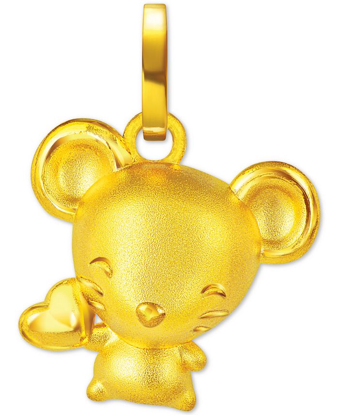 Chow Tai Fook Rat Charm Pendant in 24K Gold - Macy's
