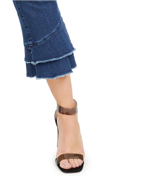 INC International Concepts INC Double-Ruffle Hem Curvy Ankle Jeans ...