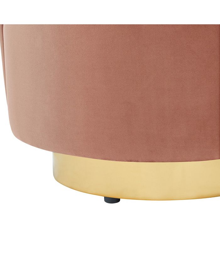 Nicole Miller Ragland Velvet Tufted Accent Chair with Swivel Metal Base ...