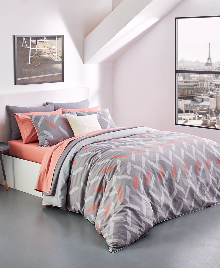 Lacoste Home Lacoste Tamarin King Reversible Duvet Set - Macy's