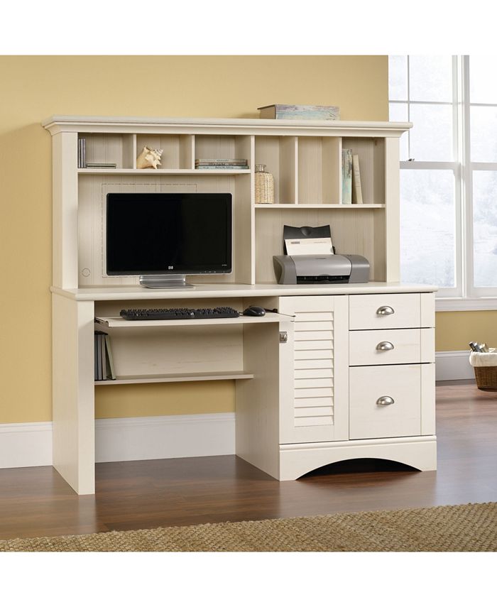 Sauder Harbor View Computer Desk with Hutch - Macy's