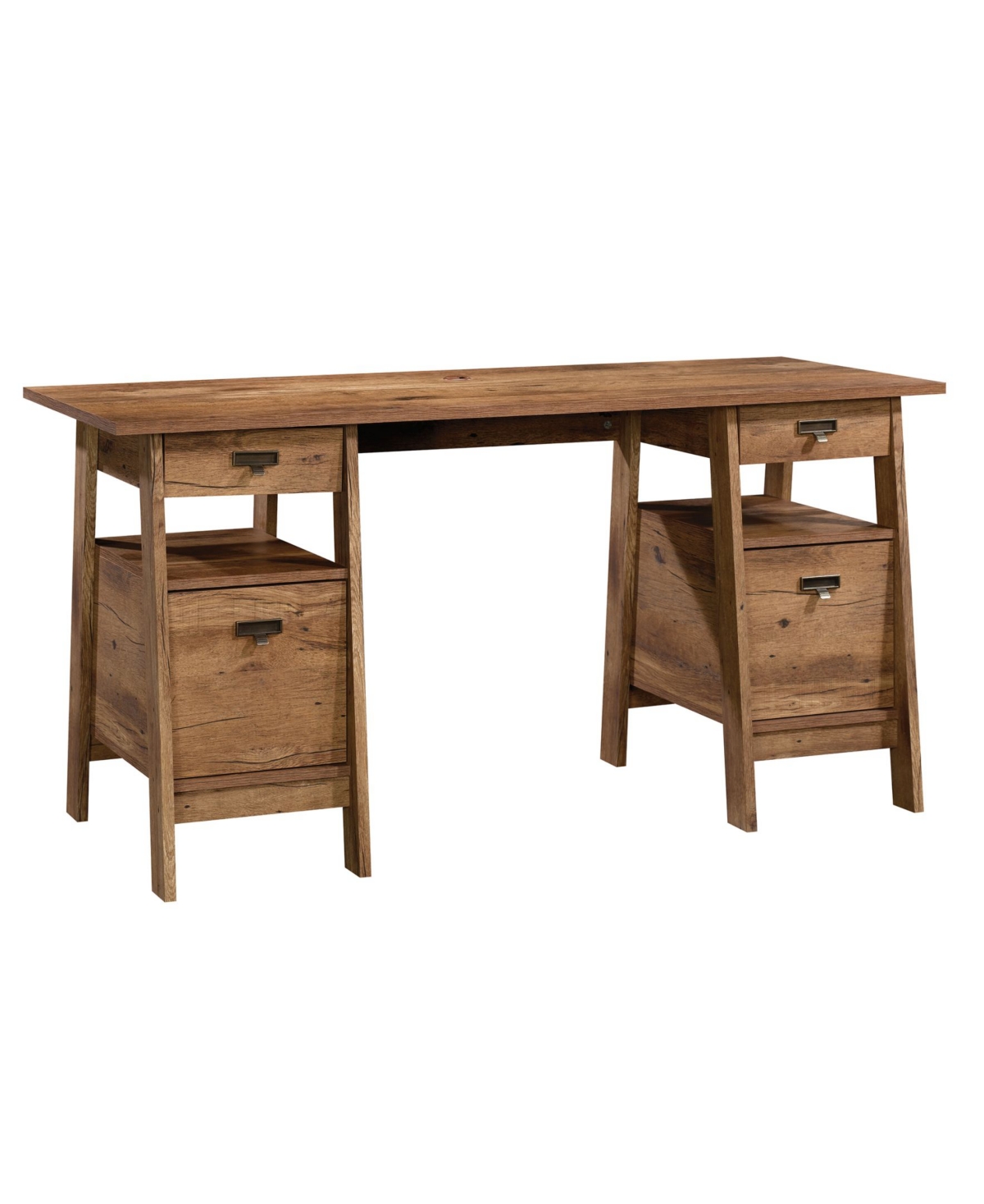 Click here for Sauder Trestle Executive Desk - Vintage oak prices
