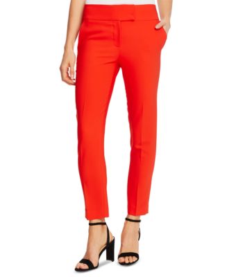 CeCe Twill Straight-Leg Pants - Macy's