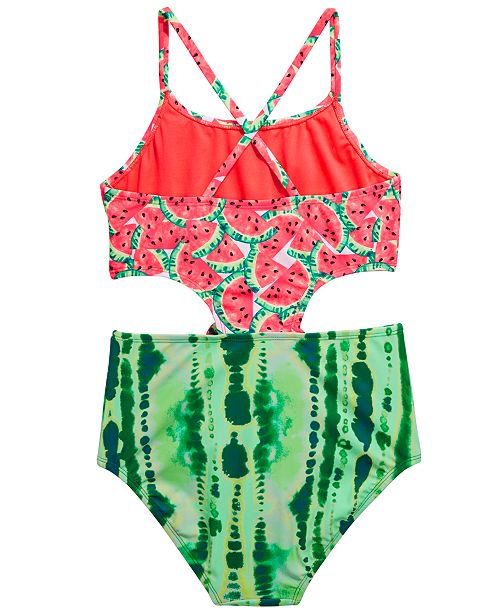 Breaking Waves Big Girls 1-Pc. One-in-a-Melon Swimsuit & Reviews ...