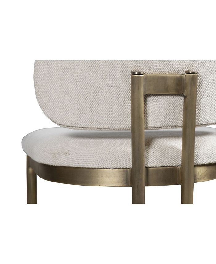 Union Home Bar Stool with Cotton Upholstery - Macy's