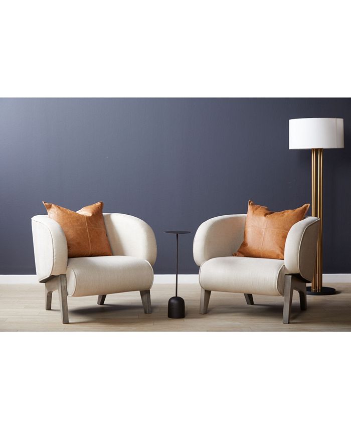 Union Home Accent Chair with Linen Upholstery - Macy's