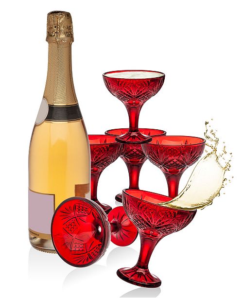 Godinger CLOSEOUT! Dublin Red 12 Piece Tasting and Drinking Set ...