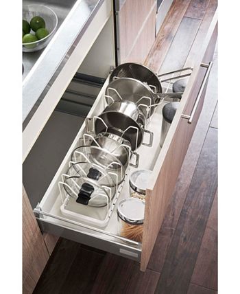 Yamazaki Tower Adjustable Pot Lid Frying Pan Organizer - Macy's