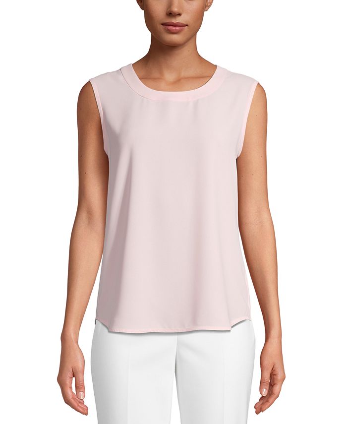 Anne Klein Scoop-Neck Shell - Macy's