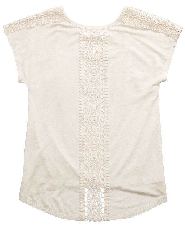 Beautees Big Girls Lace-Back Heart T-Shirt & Reviews - Shirts & Tops ...