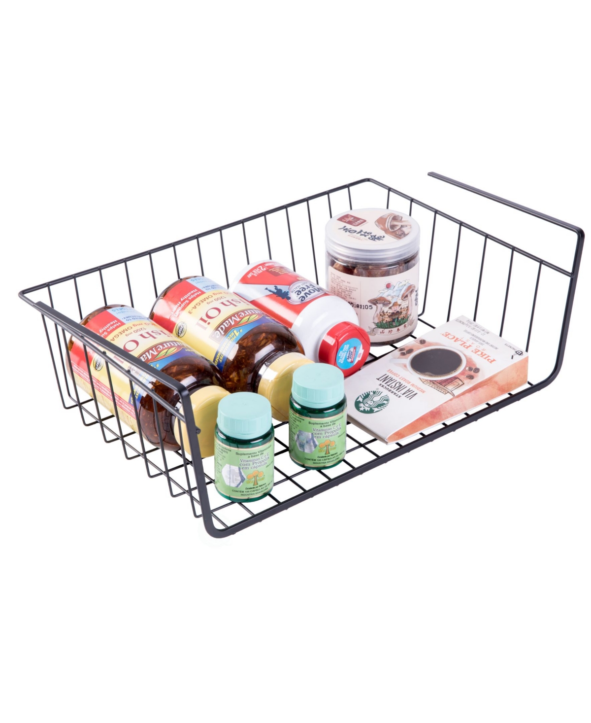 Click here for Basicwise Hanging Under Shelf Metal Storage Basket... prices