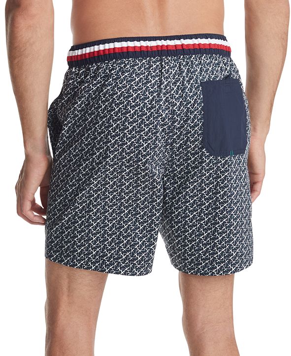 Tommy Hilfiger Men's Corey Geo 7" Swim Trunks, Created for Macy's ...