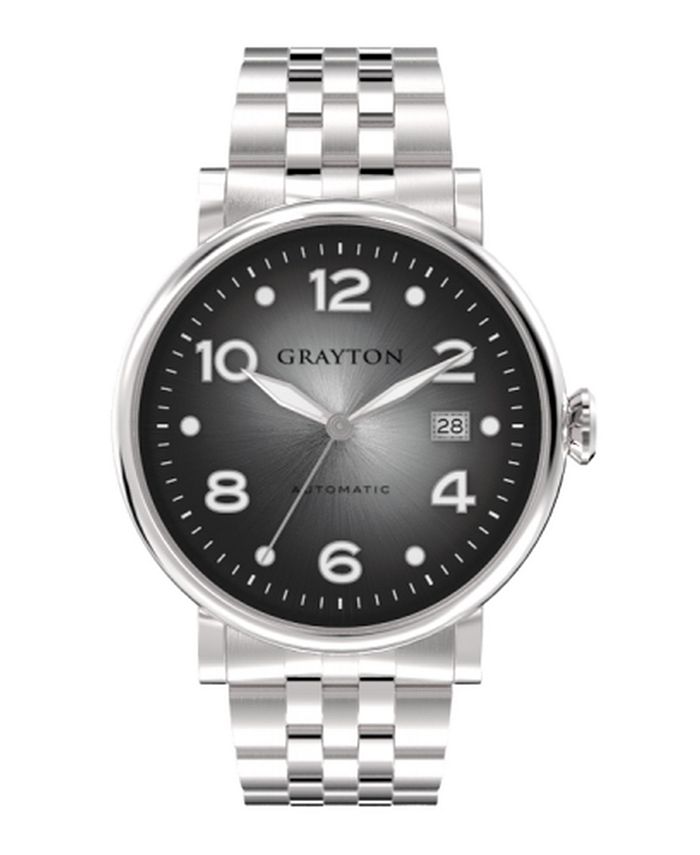 Grayton Men's Classic Collection Silver Tone Stainless Steel Bracelet ...