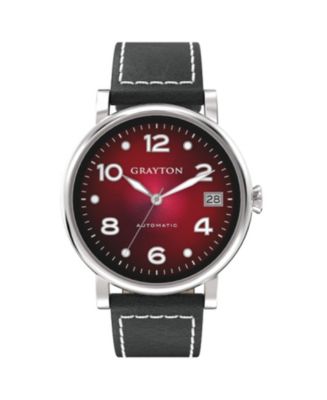 Grayton Women's Radiance Collection Black Flat Cut-Edge Leather Strap ...