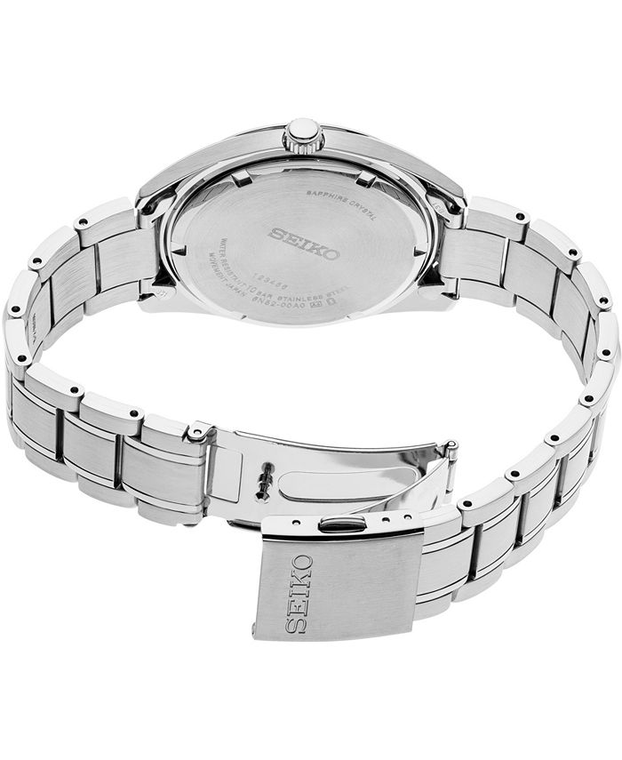 Seiko Men's Essentials Stainless Steel Bracelet Watch 40.2mm - Macy's