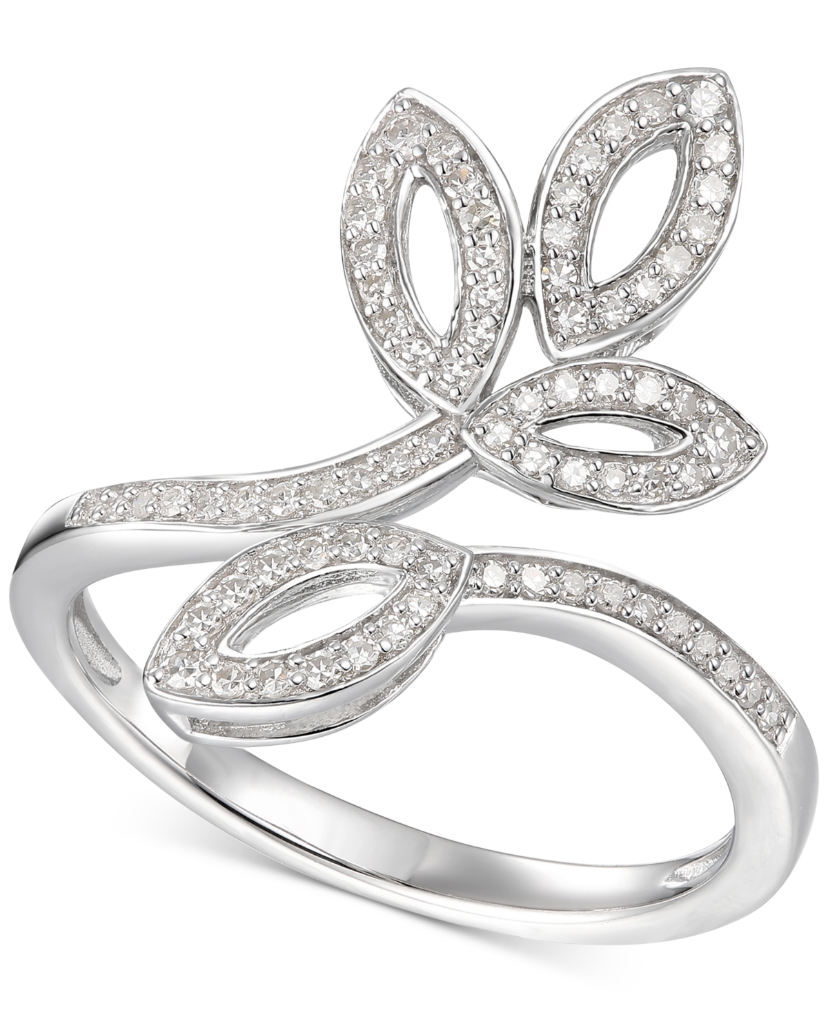 Click here for Diamond Leaf-Inspired Statement Ring (1/4 ct. t.w.... prices