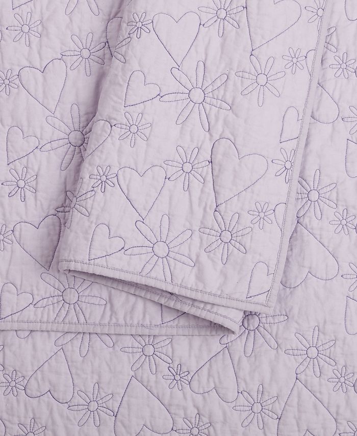Jessica Simpson Flower Heart Full/Queen 3-Piece Quilt Set - Macy's