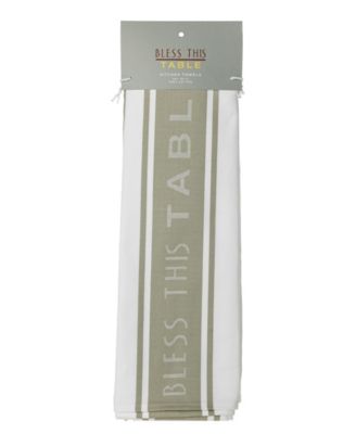Bless This Table 4 Piece Woven Kitchen Towel Set - Macy's