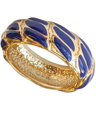 Grace Kelly Collection 18k Gold Plated Enamel Woven Ring - Macy's