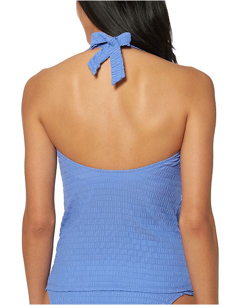 Jessica Simpson Smocked Halter Tankini Top And Reviews Swimwear Women