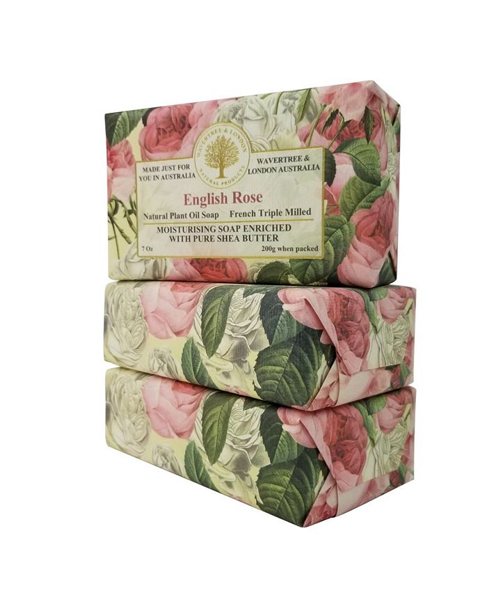 Wavertree & London English Rose Soap with Pack of 3, Each 7 oz - Macy's