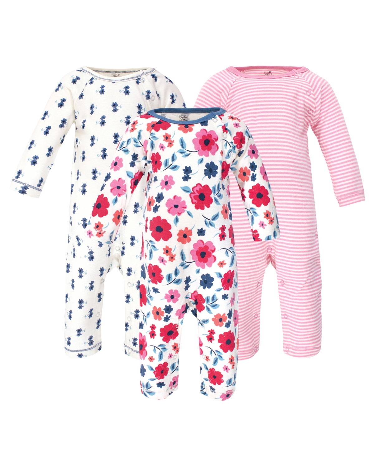 Click here for Touched by Nature Baby Girls 3Pk Natural Coverall... prices