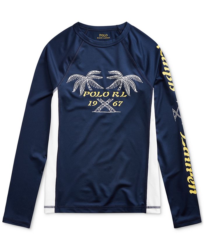 Polo Ralph Lauren Big Boys Stretch Jersey Rash Guard - Macy's