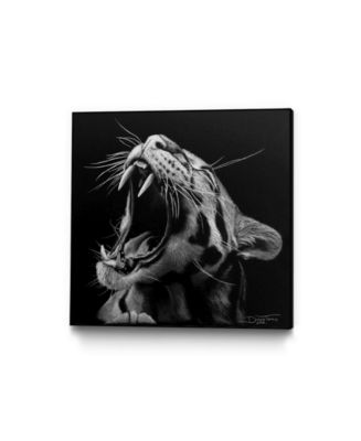 Eyes On Walls Dino Tomic Inverted Tiger Art Block Framed Canvas 24" x ...