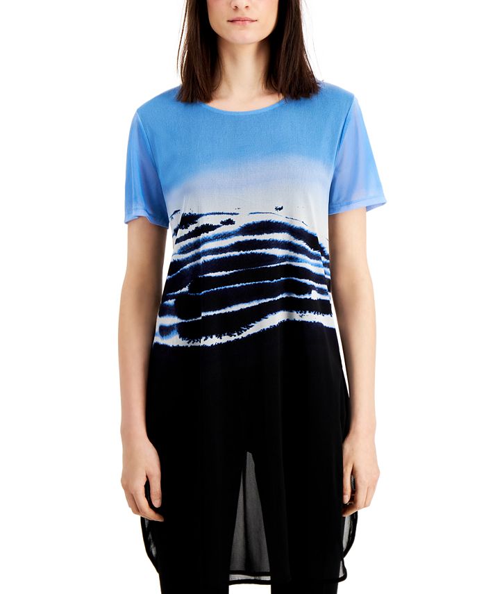 Alfani Petite Printed Super Tunic, Created for Macy's - Macy's