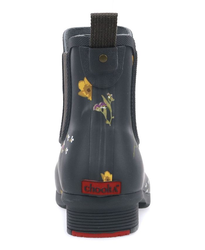 Chooka Women's Flower Press Chelsea Ankle Rain boot - Macy's