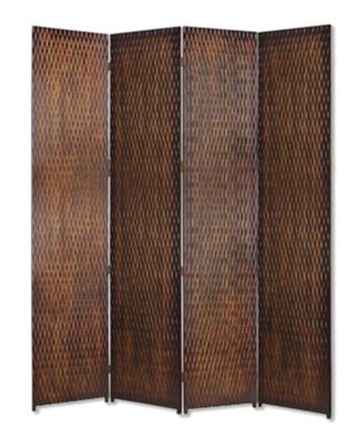 Screen Gems Hand Finished Golden leaf Double sided 4 Panel 7' x 7 ...