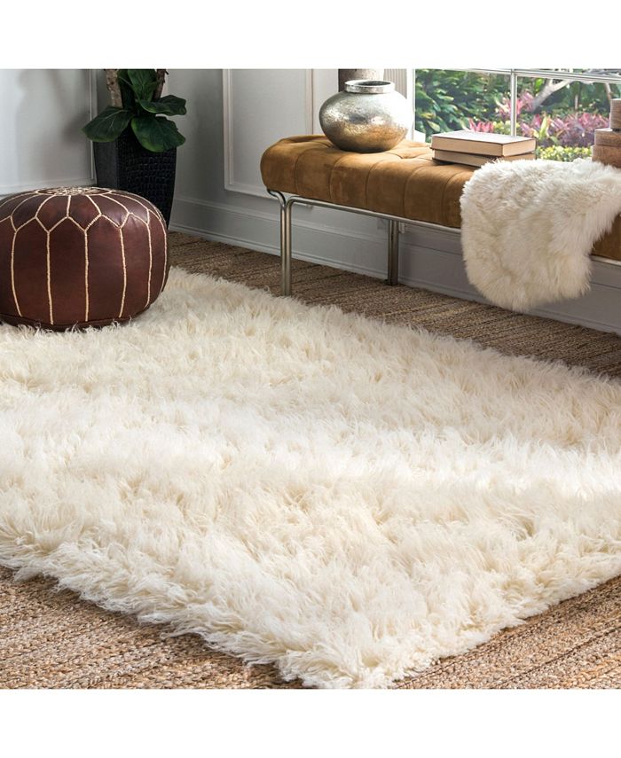 nuLoom Flokati Greek Alexis Flokati Neutral 2' x 3' Area Rug - Macy's