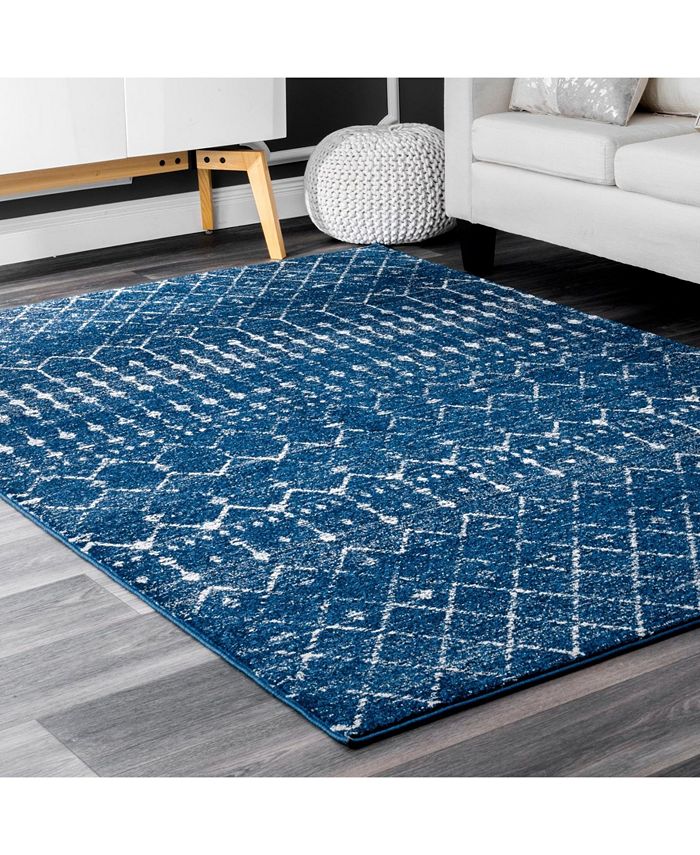 nuLoom Bodrum Moroccan Blythe Blue 6'7" x 9' Area Rug - Macy's
