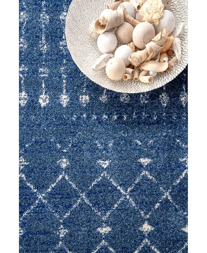 nuLoom Bodrum Moroccan Blythe Navy 5' x 7'5" Area Rug - Macy's