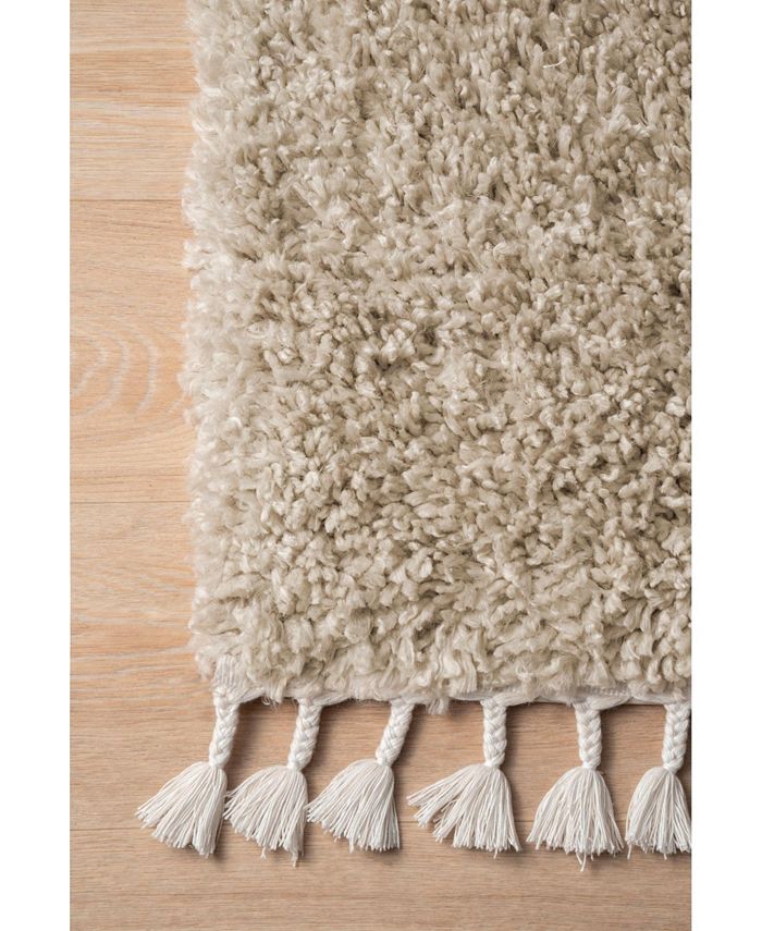 nuLoom Belleza Plush Neva Beige 7'10" x 10'10" Area Rug - Macy's