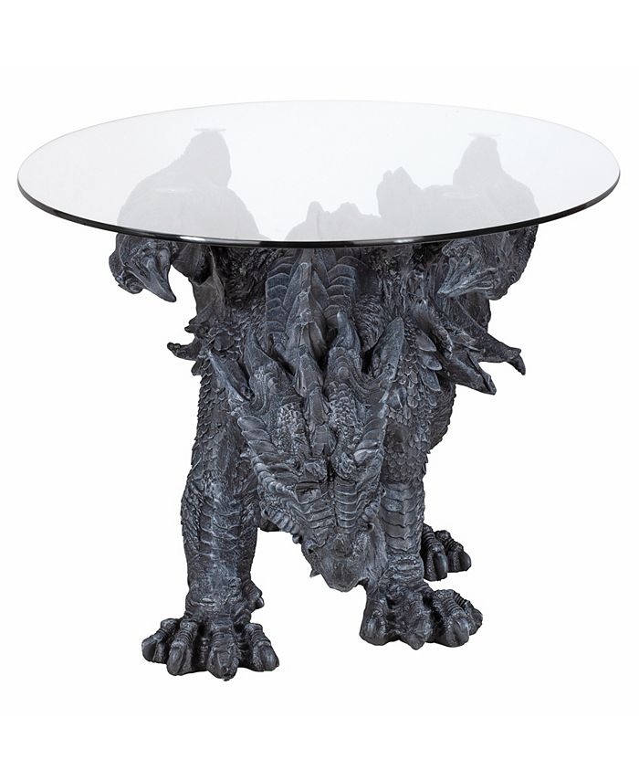 Design Toscano Warwickshire Dragon Glass-Topped Coffee Table - Macy's